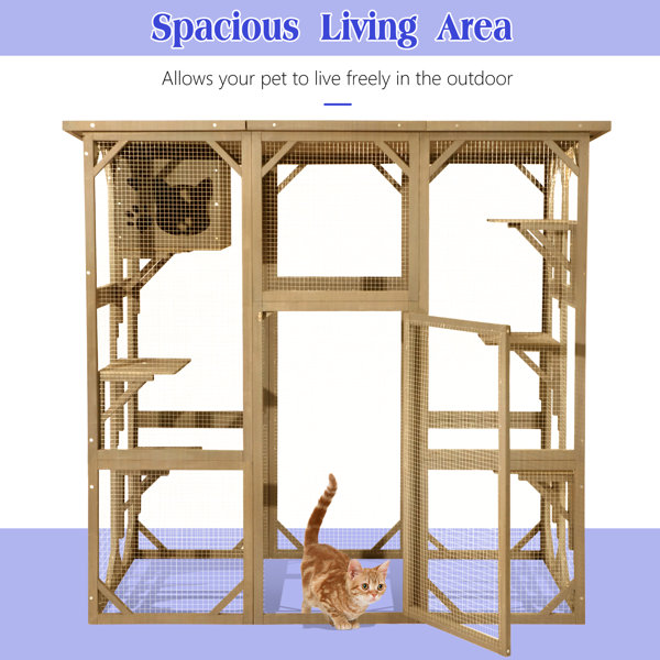 Jovno Catio Outdoor Cat Playpen And Reviews Wayfair